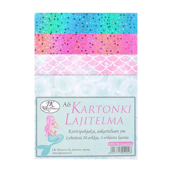 Kartonki lajitelma A6, 4092 Merimaailma - Askartelukulma