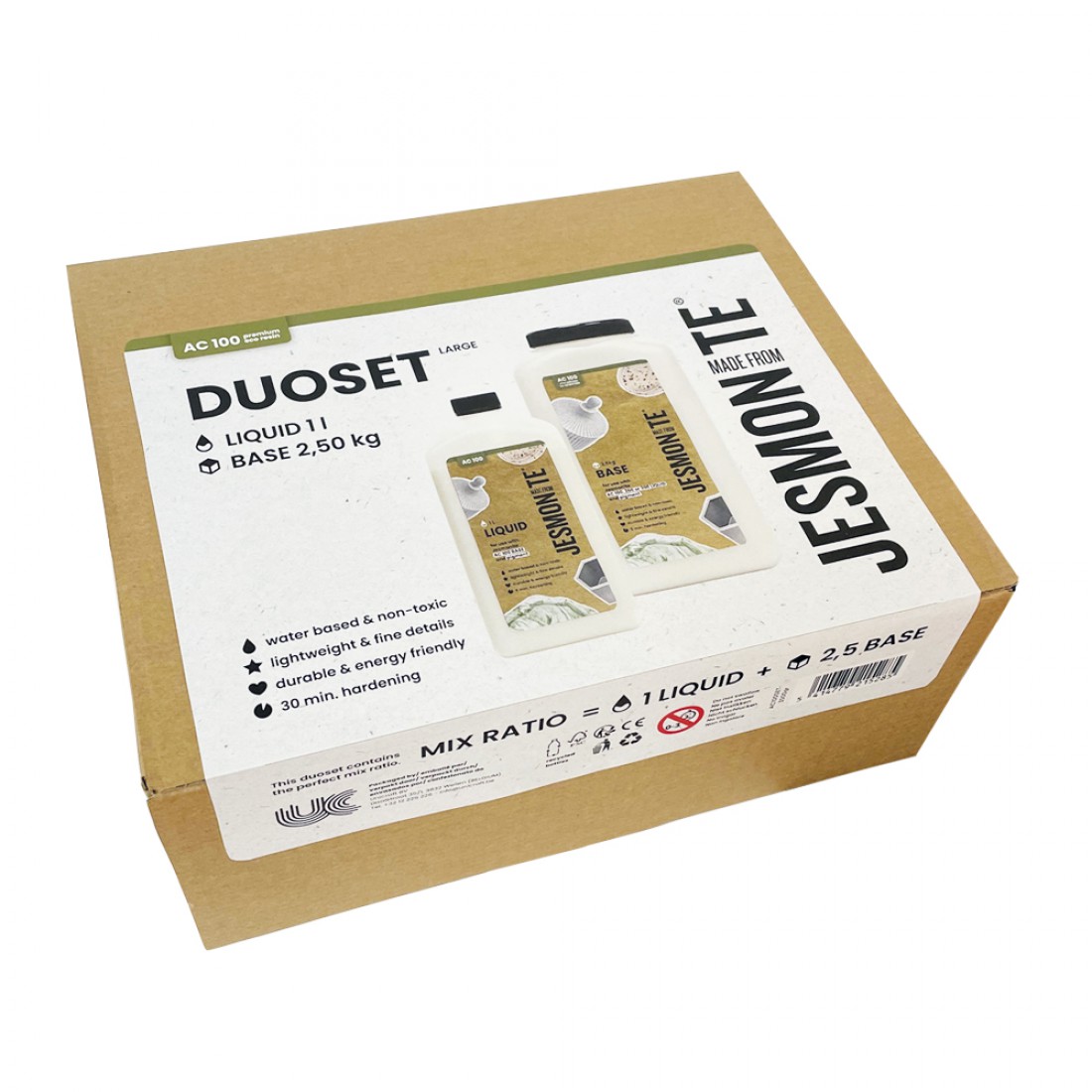 Jesmonite AC100 DUOSET, 1L Liquid & 2,5kg Base - Askartelukulma - Luo ...